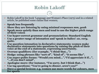 Language & gender presentation | PPTX