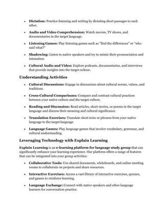 Language Group Activities That Promote Speaking, Listening, and ...