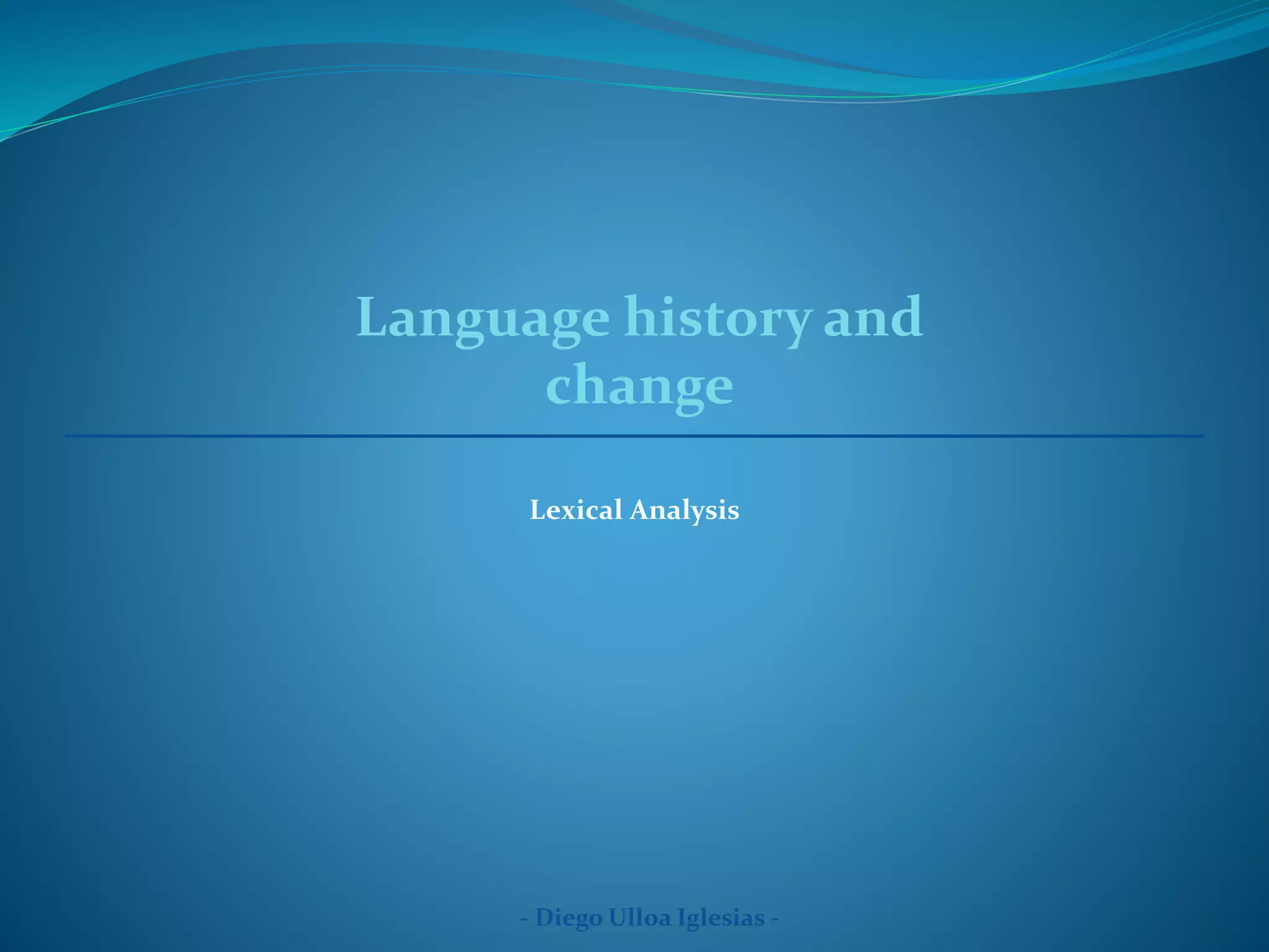 Language history and change | PPTX