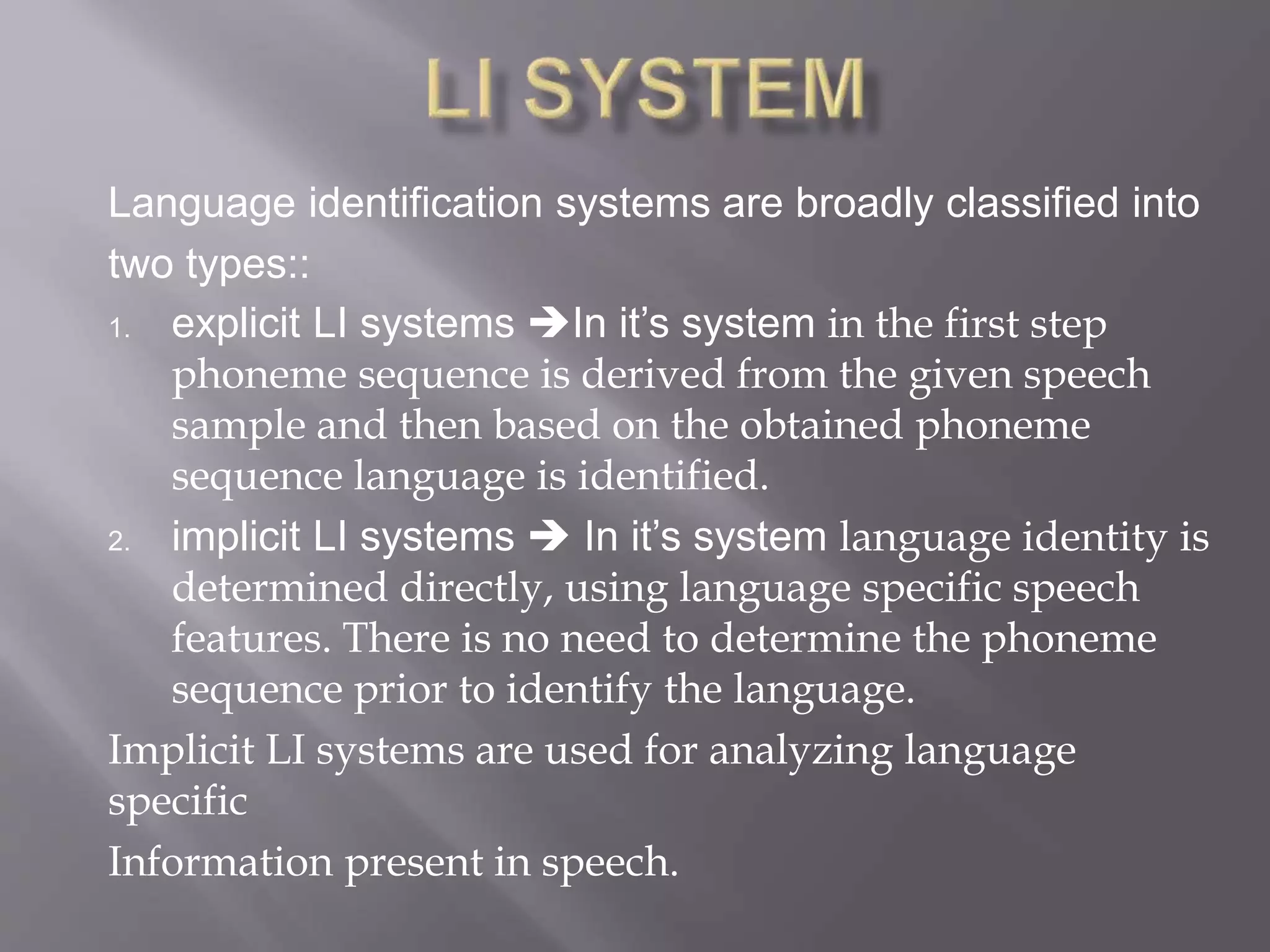 Language identification | PPTX