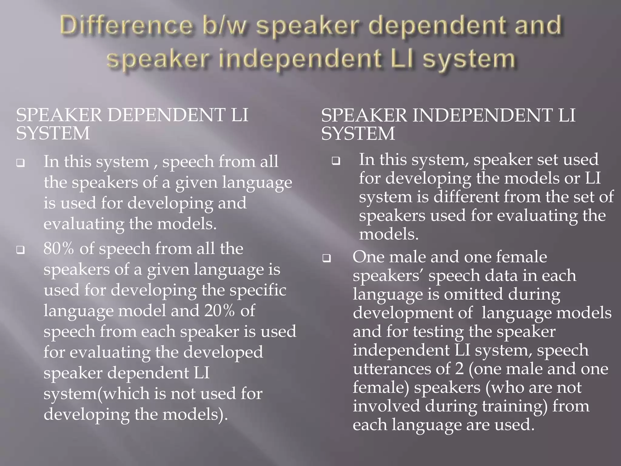 Language identification | PPTX