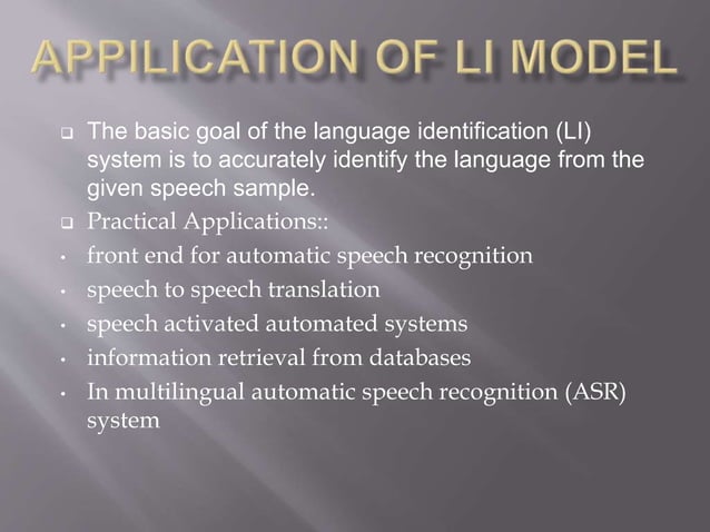 Language identification | PPTX | Computing | Technology & Computing