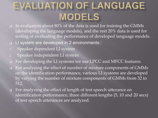 Language identification | PPTX