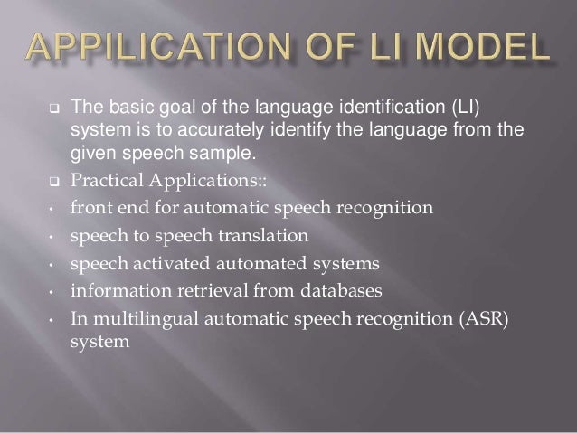Language identification