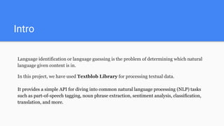Language identification | PPTX