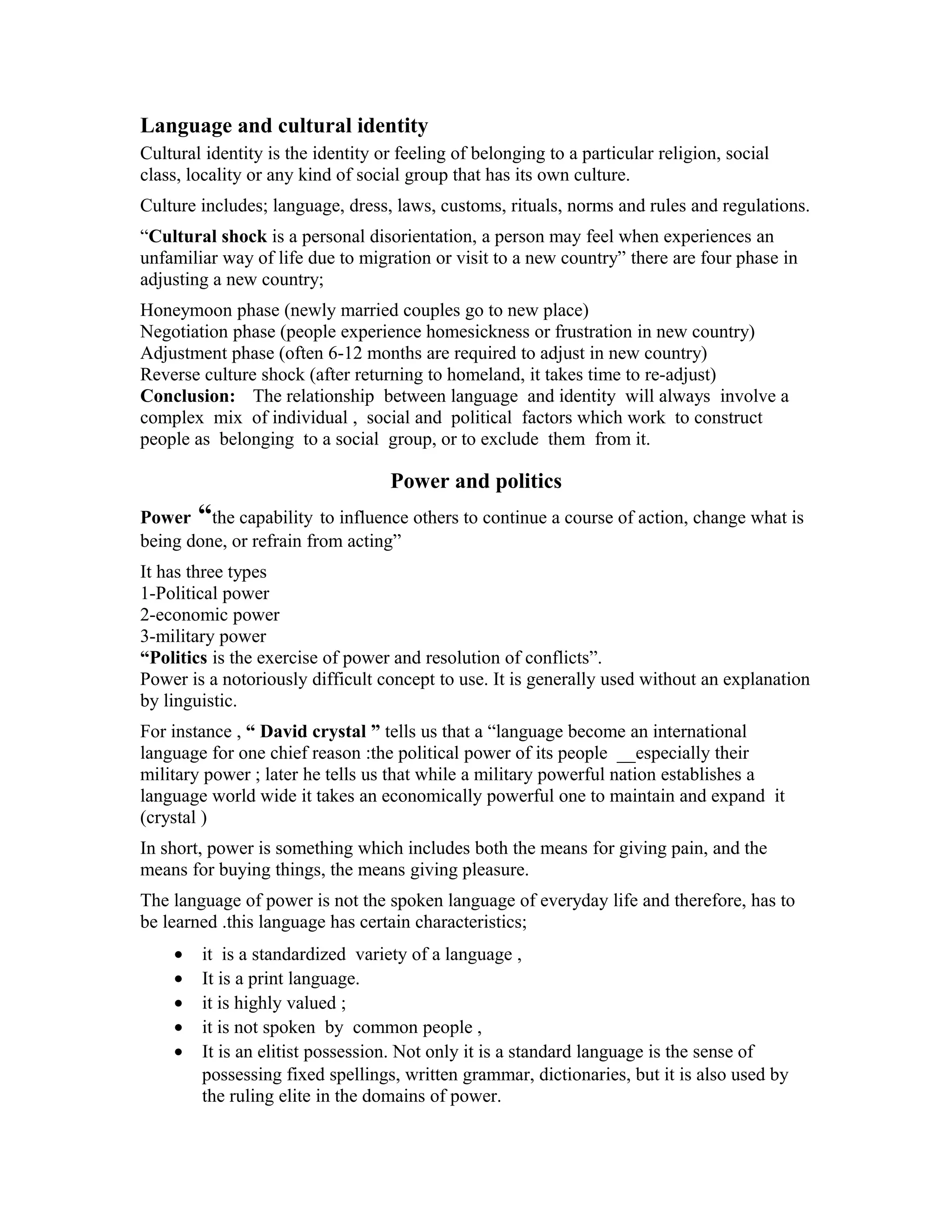 Language identity. | DOC