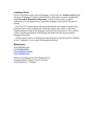 Language identity. | DOC