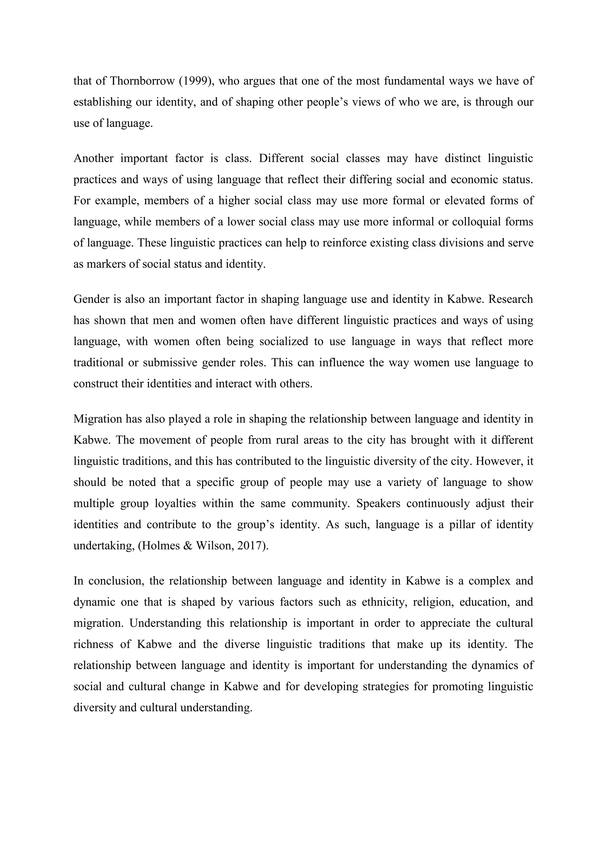 EXPLORING THE RELATIONSHIP BETWEEN LANGUAGE, RELIGION, AND IDENTITY IN ...