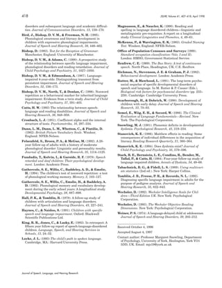 Language-impaired preschoolers: A follow-up into adolescence. | PDF ...