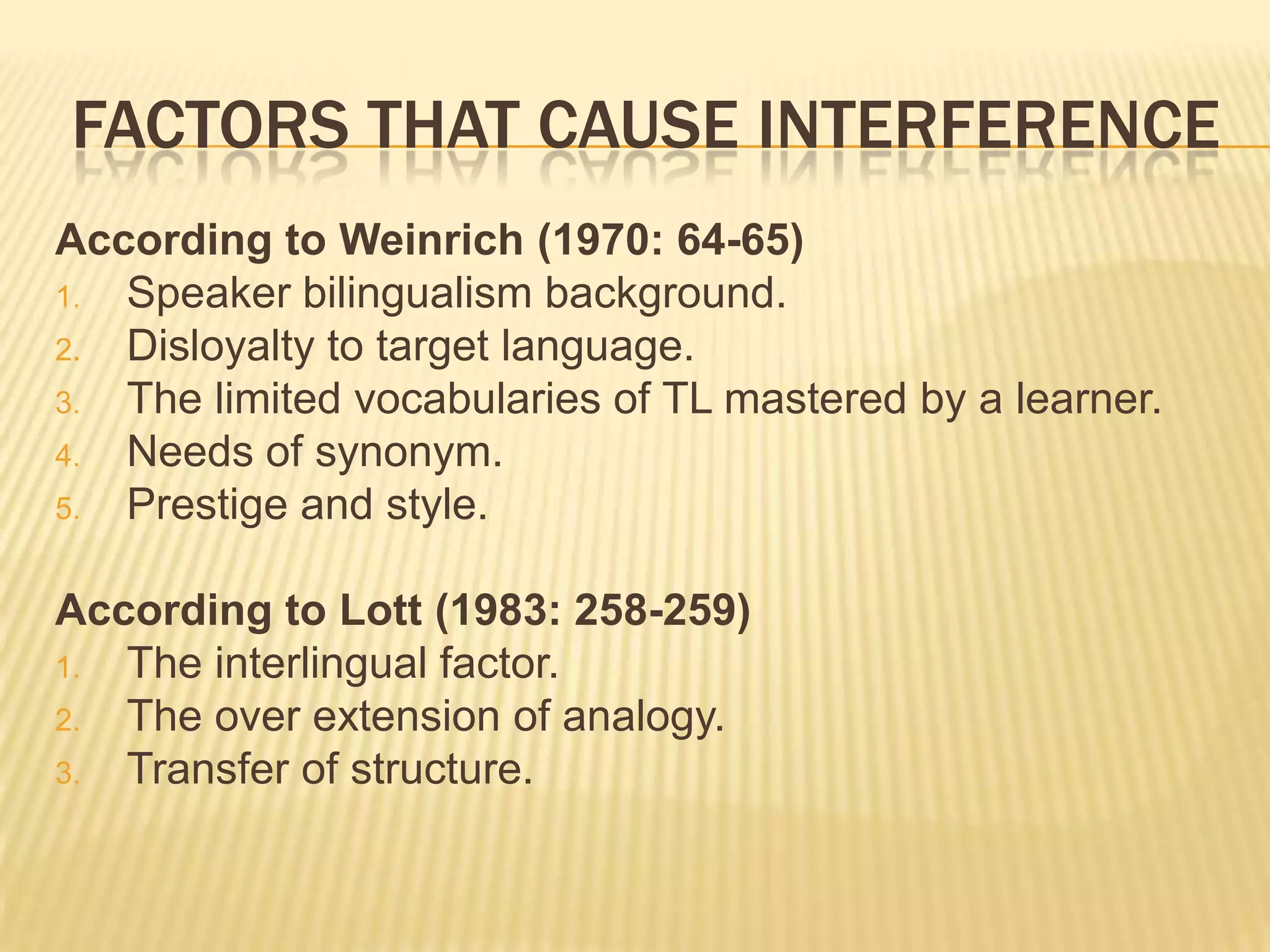 Language Interference | PPTX