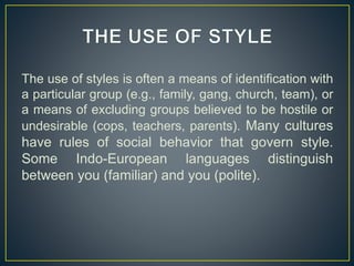 Language in use | PPT
