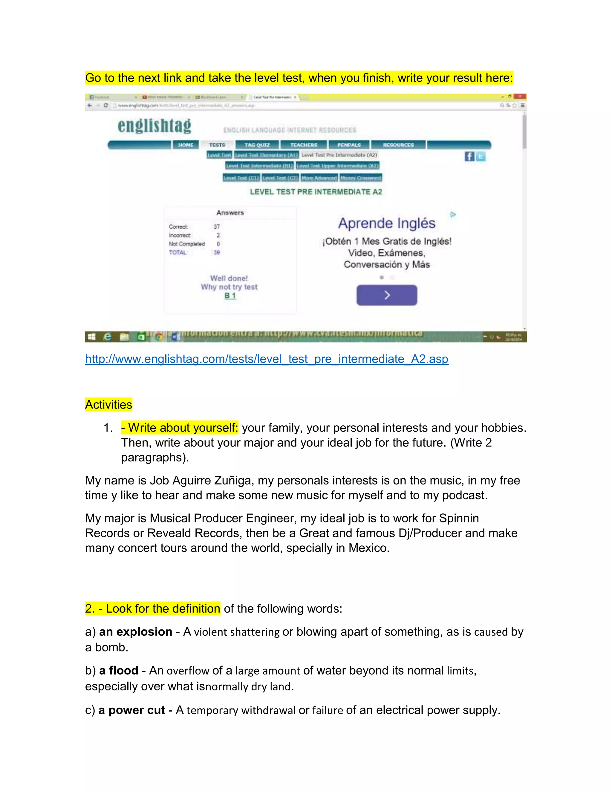 Language lab activities | DOCX