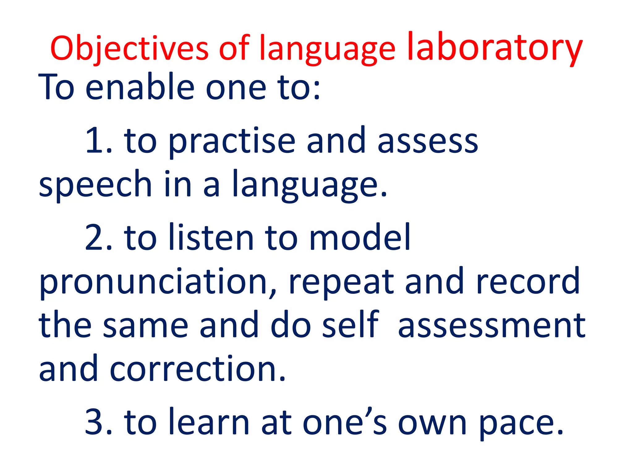 Language laboratory 1 | PPTX