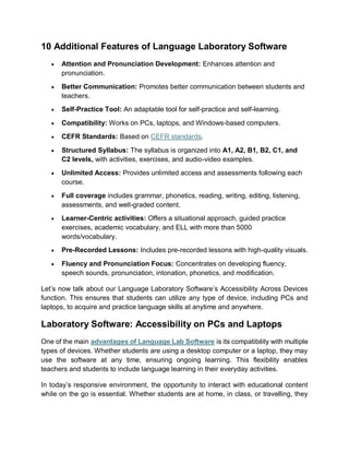 Language Lab Software Complete Guide + FREE English Lab Software DEMO (2024) | PDF