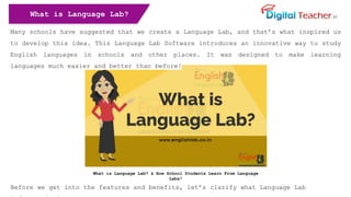 Language Lab Software Definition Types Features Pdf & How It Works.pptx