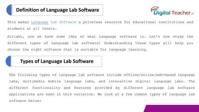 Language Lab Software Definition Types Features Pdf & How It Works.pptx