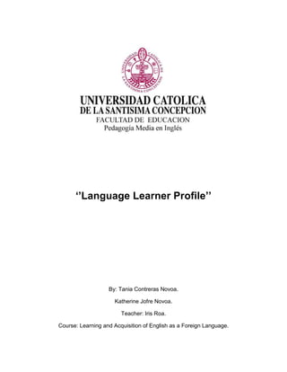 Language learner profile | PDF