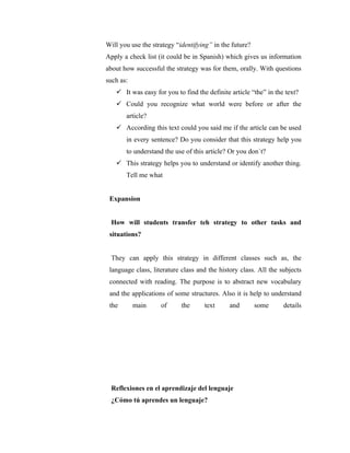 Language learner profile | DOC | Education