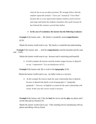 Language learner profile | DOC | Education