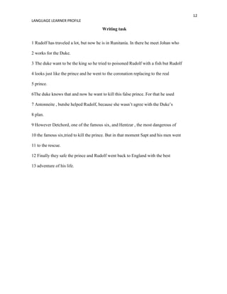 Language learner profile | DOCX