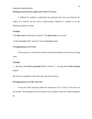 Language learner profile | DOCX
