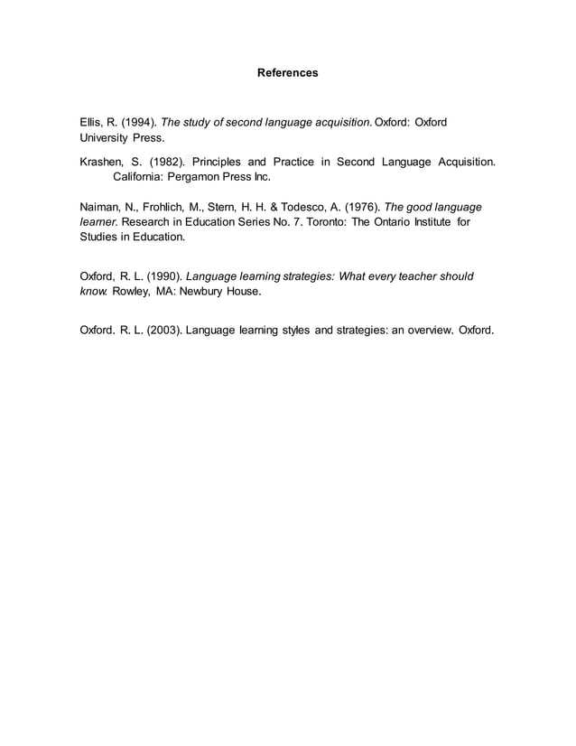 Language learner profile. | DOCX | Education