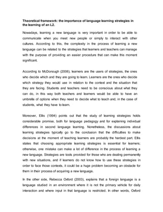 Language learner profile. | DOCX | Education