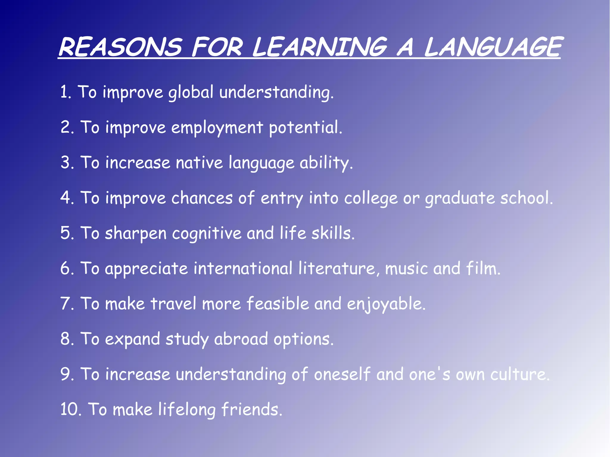 Language learning. | PPT