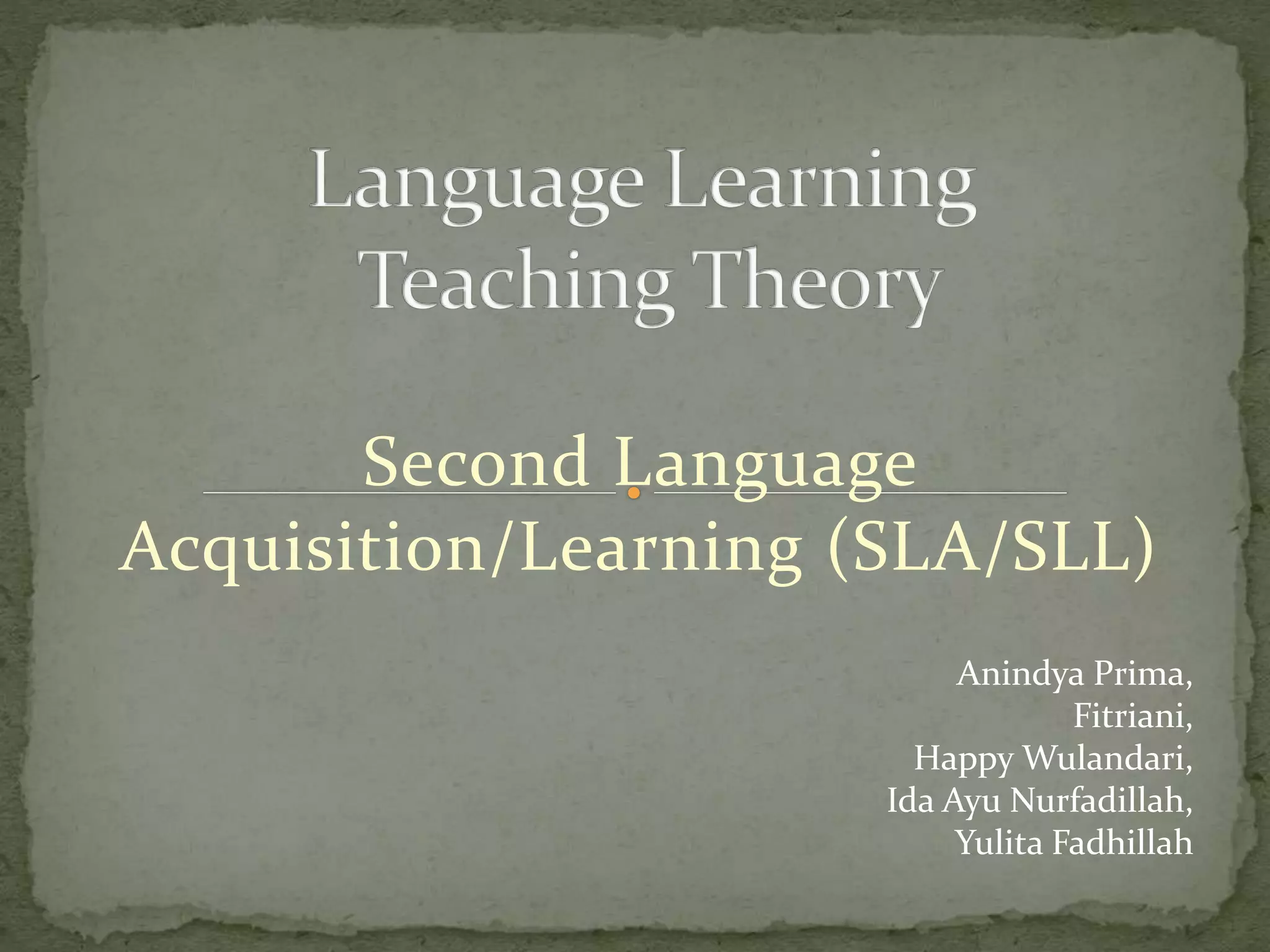 Language learning | PPT