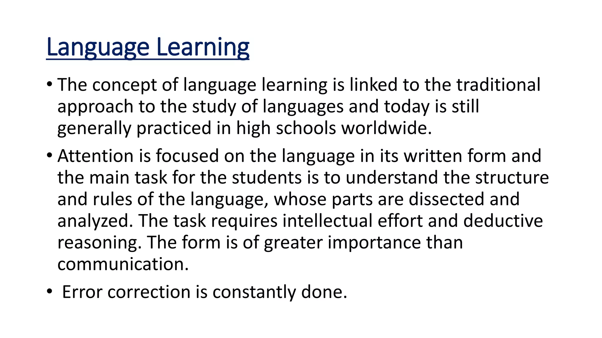 Language learning and acquisition by Stephan Kreshan | PDF