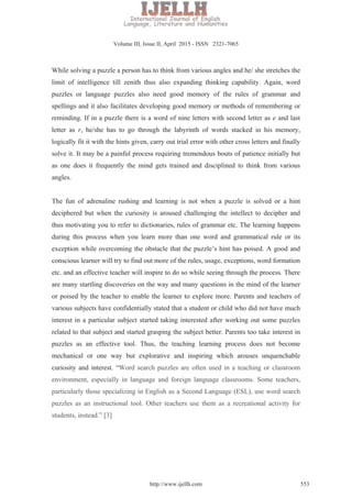 Language learning en route puzzles and games | PDF