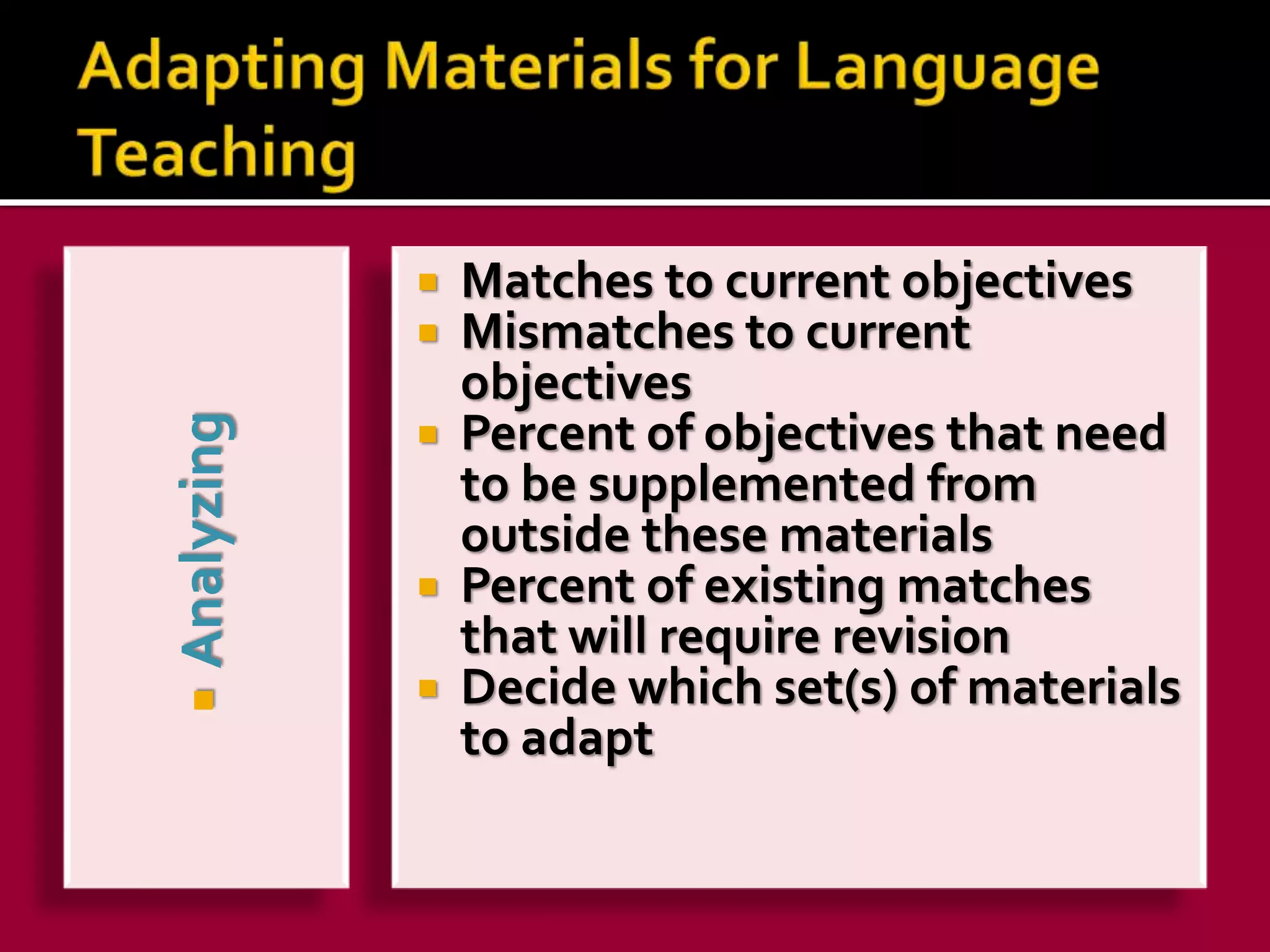 Language learning materials development | PPTX