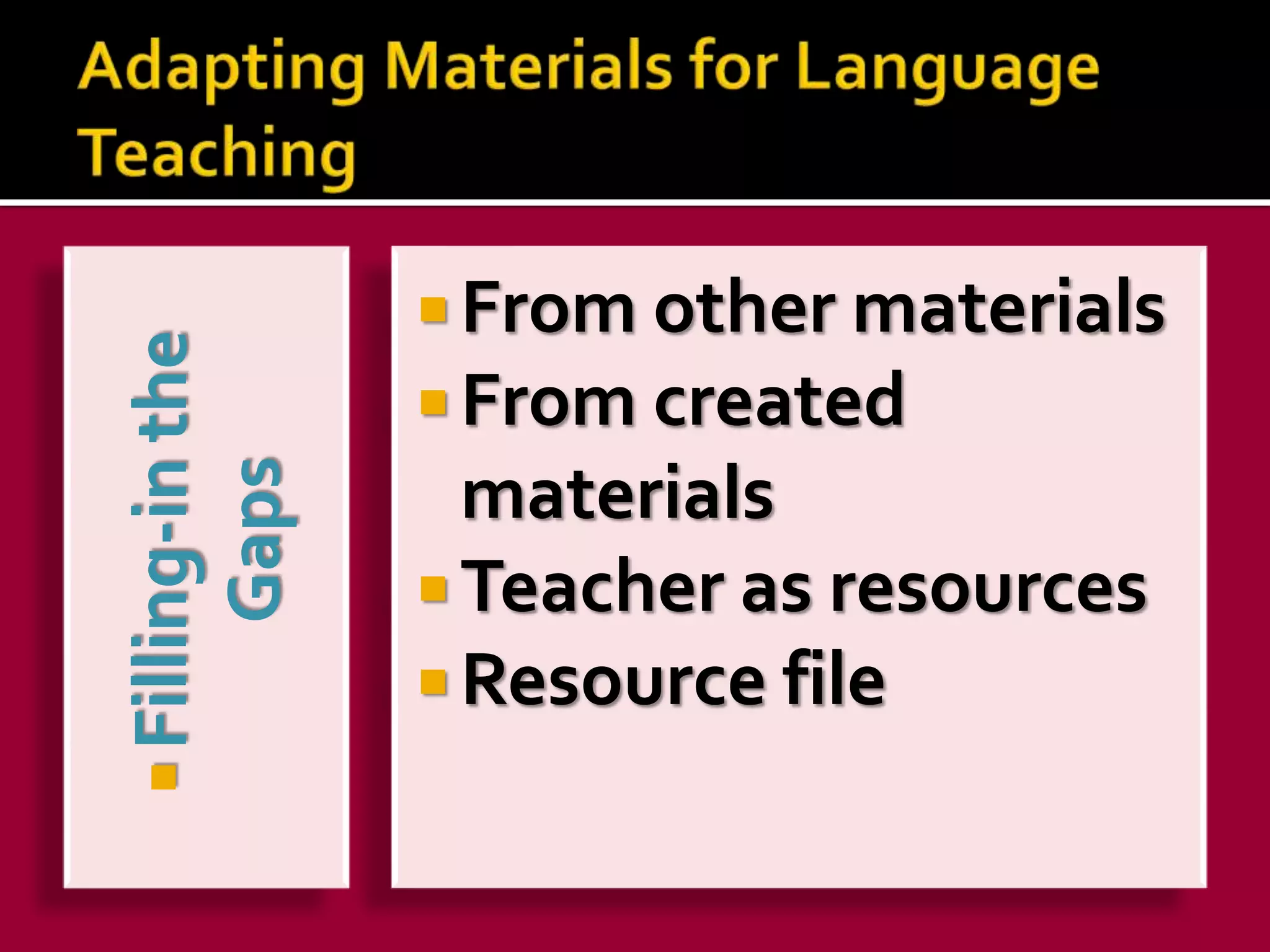 Language learning materials development | PPTX