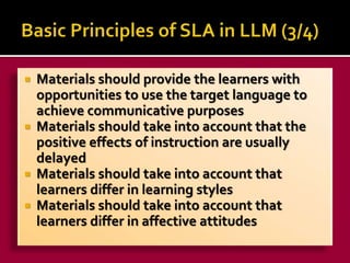 Language learning materials development | PPTX