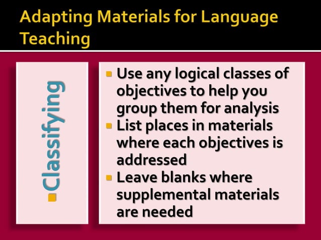 Language learning materials development | PPTX
