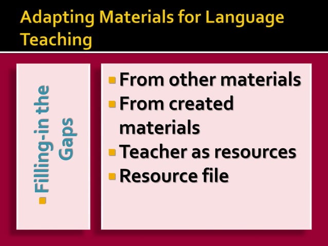 Language learning materials development | PPTX