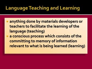 Language learning materials development | PPTX