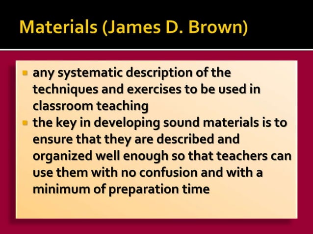 Language Learning Materials Development Language Learning Materials Development