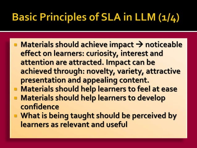 Language Learning Materials Development Language Learning Materials Development
