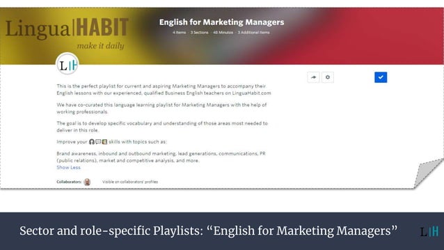 Lingua Habit: Language Learning Playlists | PPT