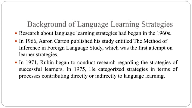 Language learning startegies | PPTX