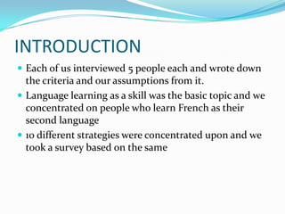 Language learning strategies | PPTX