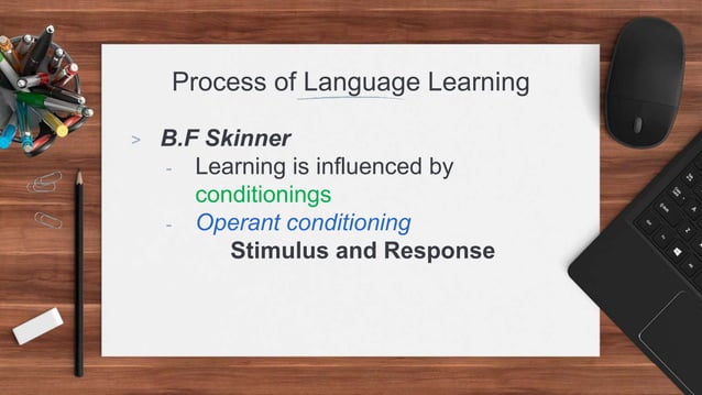 Behaviorist Theory - Language Learning and Principles Instructional ...