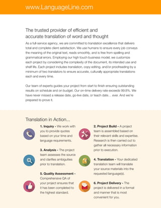 LanguageLine Translation Brochure | PDF
