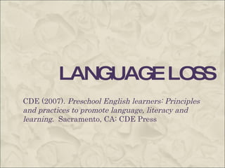 Language Loss | PPT