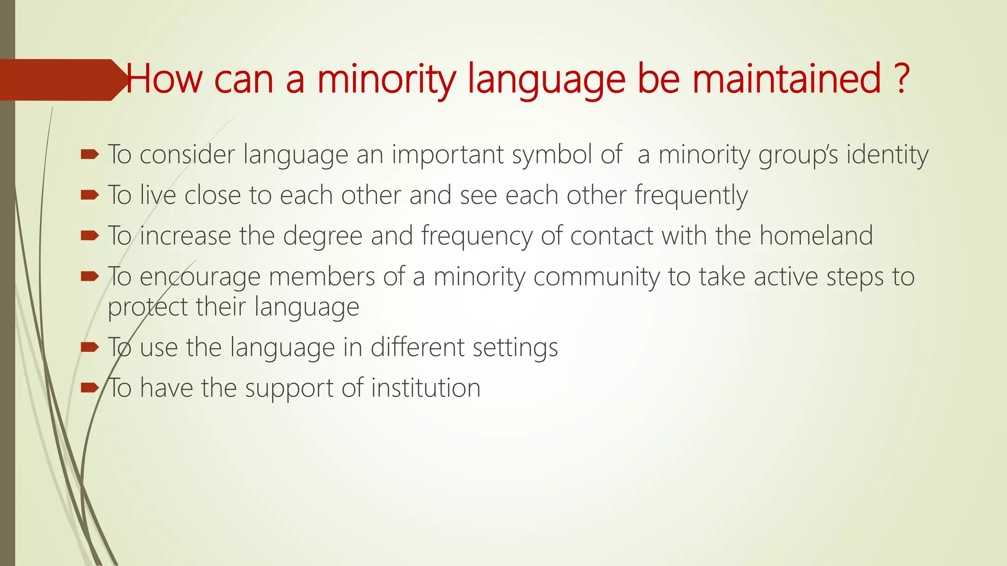 Language maintenance and Shift. | PPTX