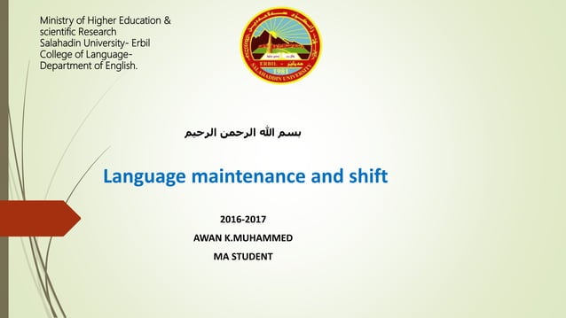 Language maintenance and Shift. | PPTX | Education