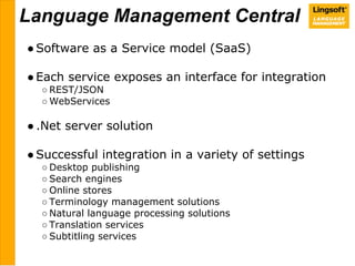 Lingsoft Language Management Central | PDF