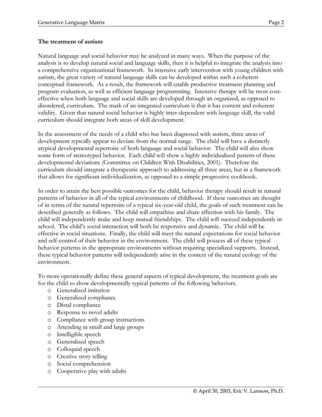 Language matrix Larsson | DOC