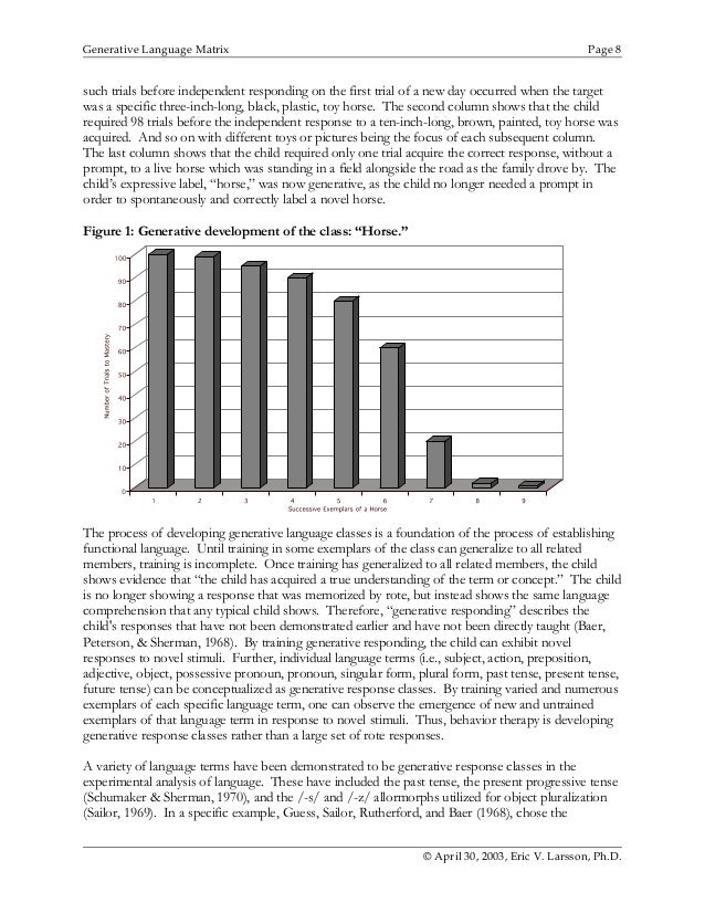 Language matrix Larsson